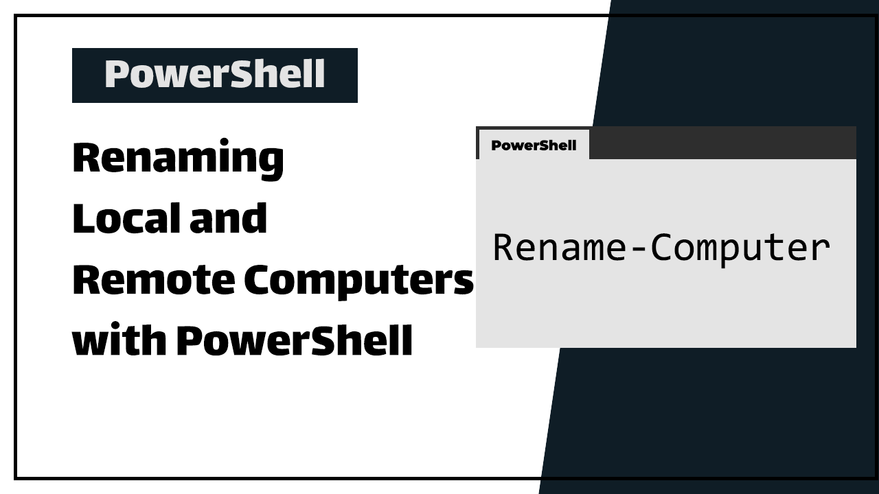 Rename Computer Syntax And Examples For Renaming Local And Remote Machines